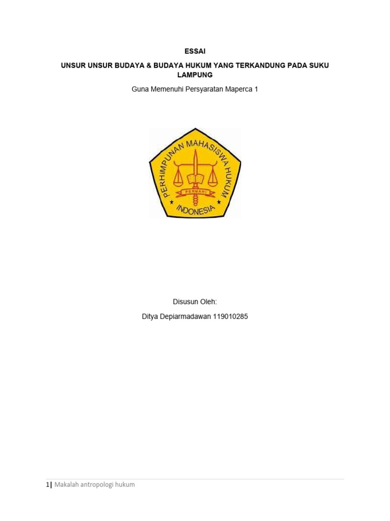 Ditya Depiarmadawan - Essai | PDF