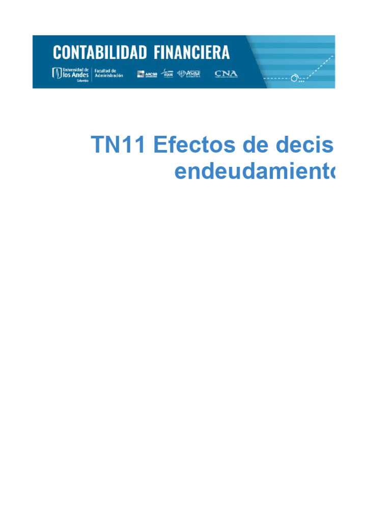 TN11 Efectos de Decisiones de Endeudamiento | PDF | Impuestos | Activo fijo