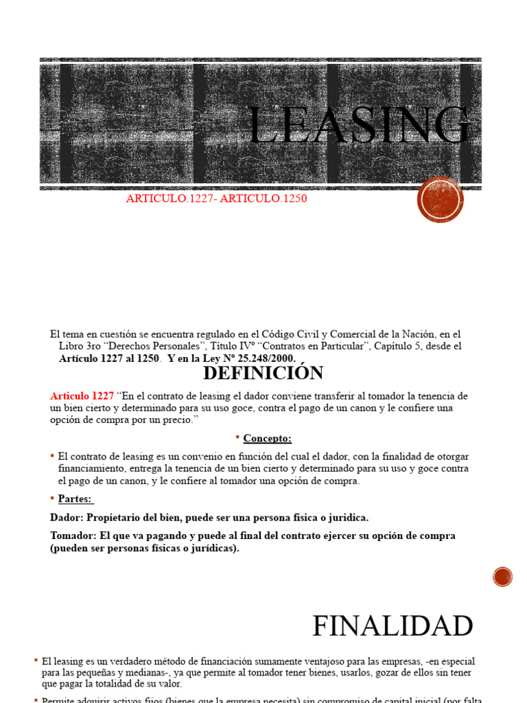 Guía Completa sobre Leasing en Argentina | PDF | Propiedad | Derecho ...