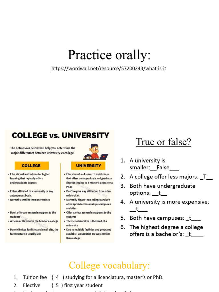 College Unit 1 | PDF