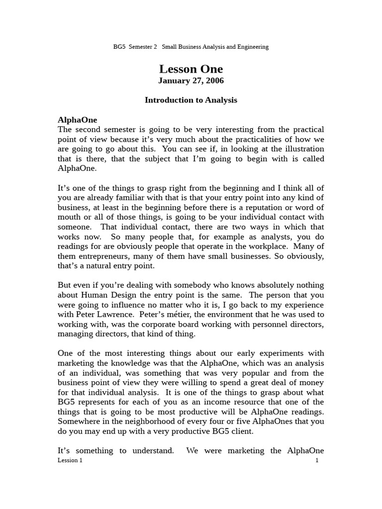 BG5 2 01 Introduction To Analysis | PDF | Business Analysis | Understanding