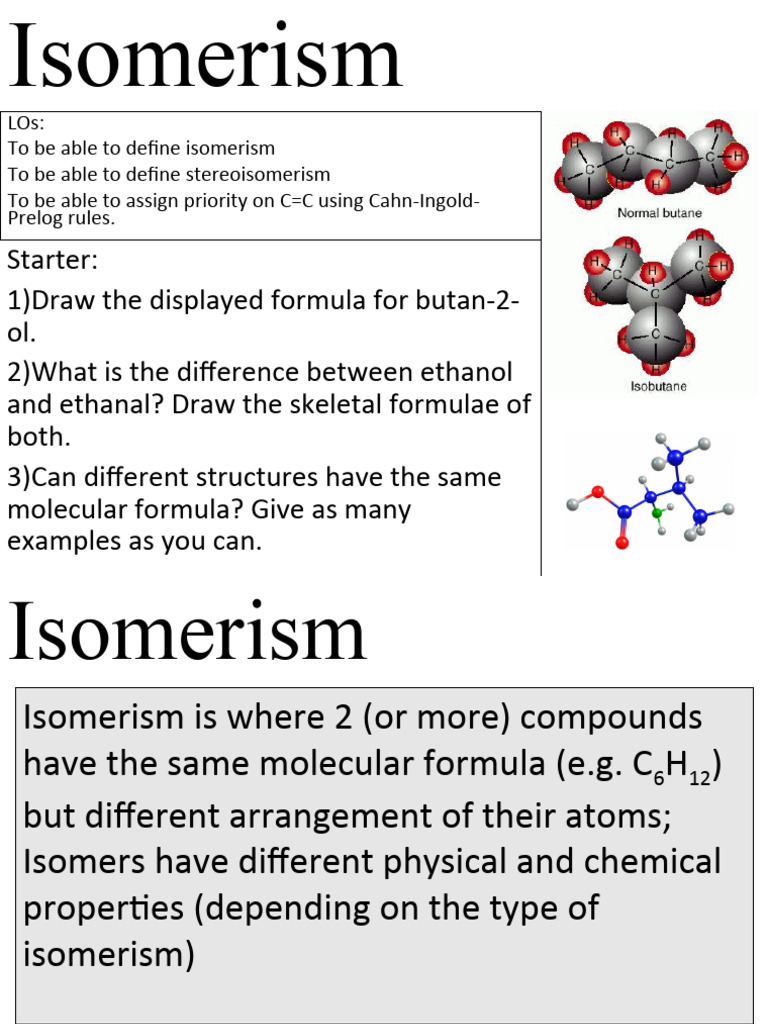 Structural Isomerism | PDF | Isomer | Stereochemistry
