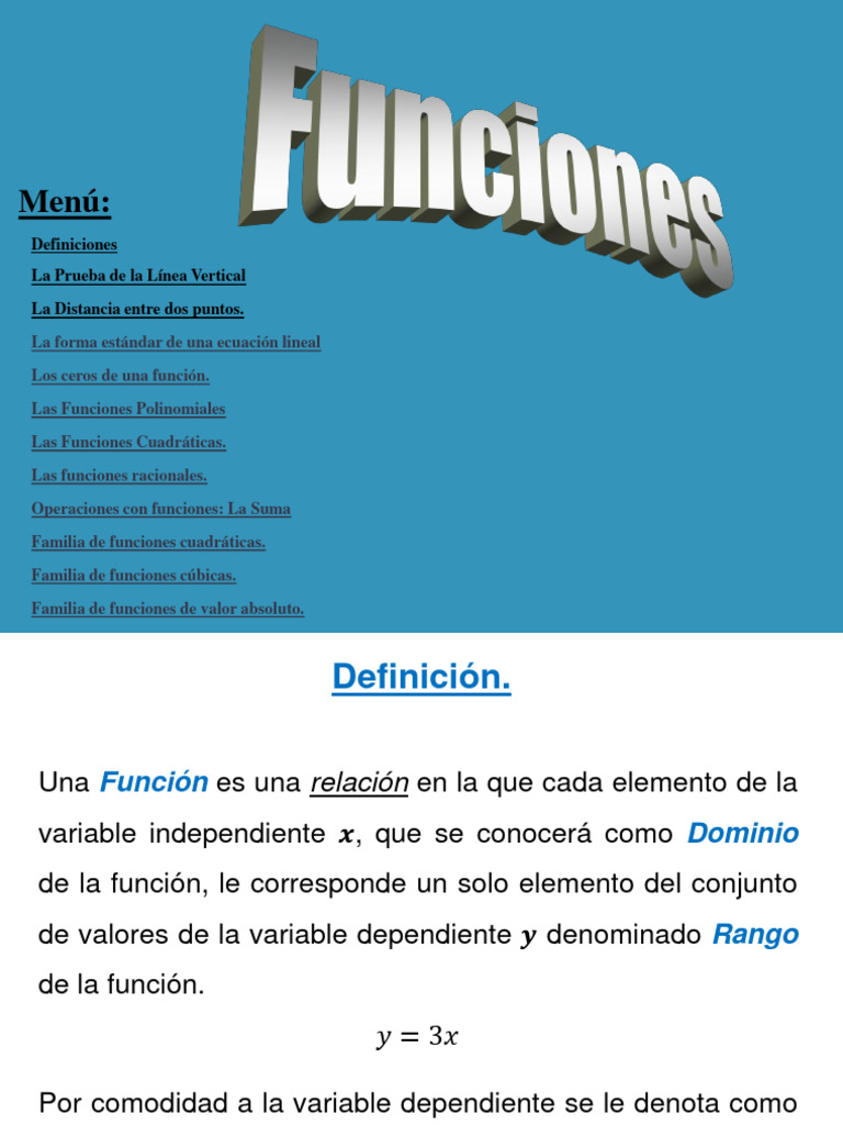 Funciones Base 1 | PDF | Función (Matemáticas) | Pendiente