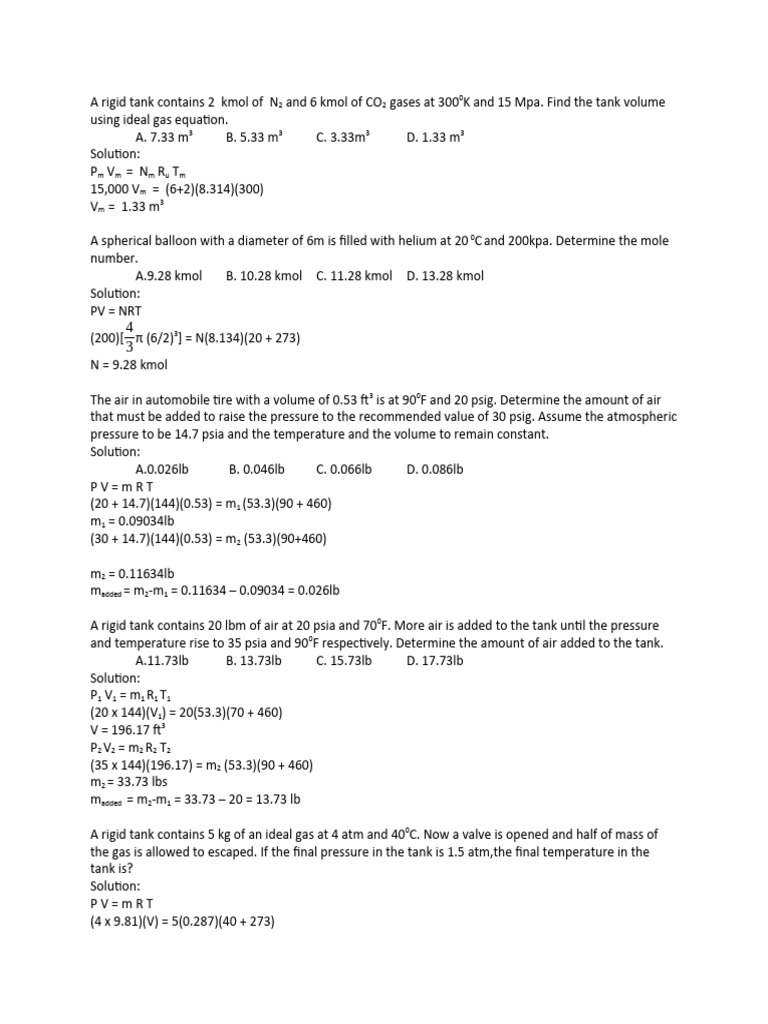 Thermodynamics Problem Set | PDF | Heat Transfer | Refrigeration