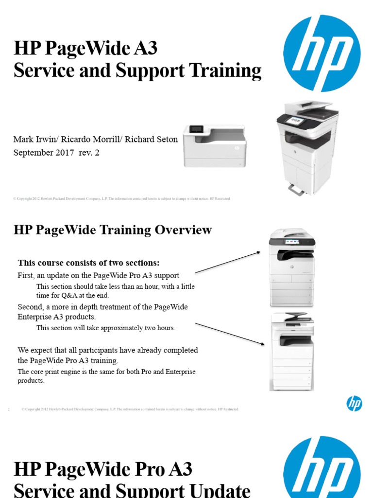 A3 Pagewide Pro Service Training September 2017 v1.1 | PDF | Printer ...