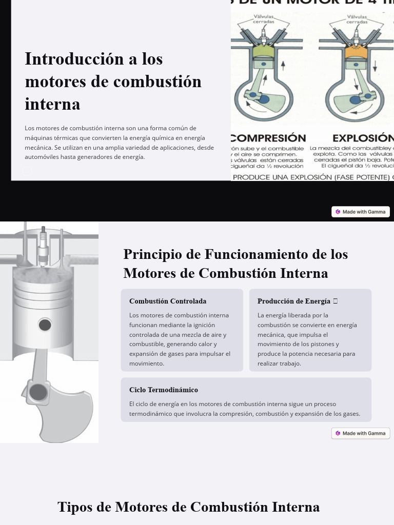 Introduccion A Los Motores de Combustion Interna | PDF | Motor de combustión interna | Motores