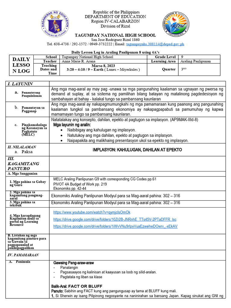 Cot1 Implasyon | PDF