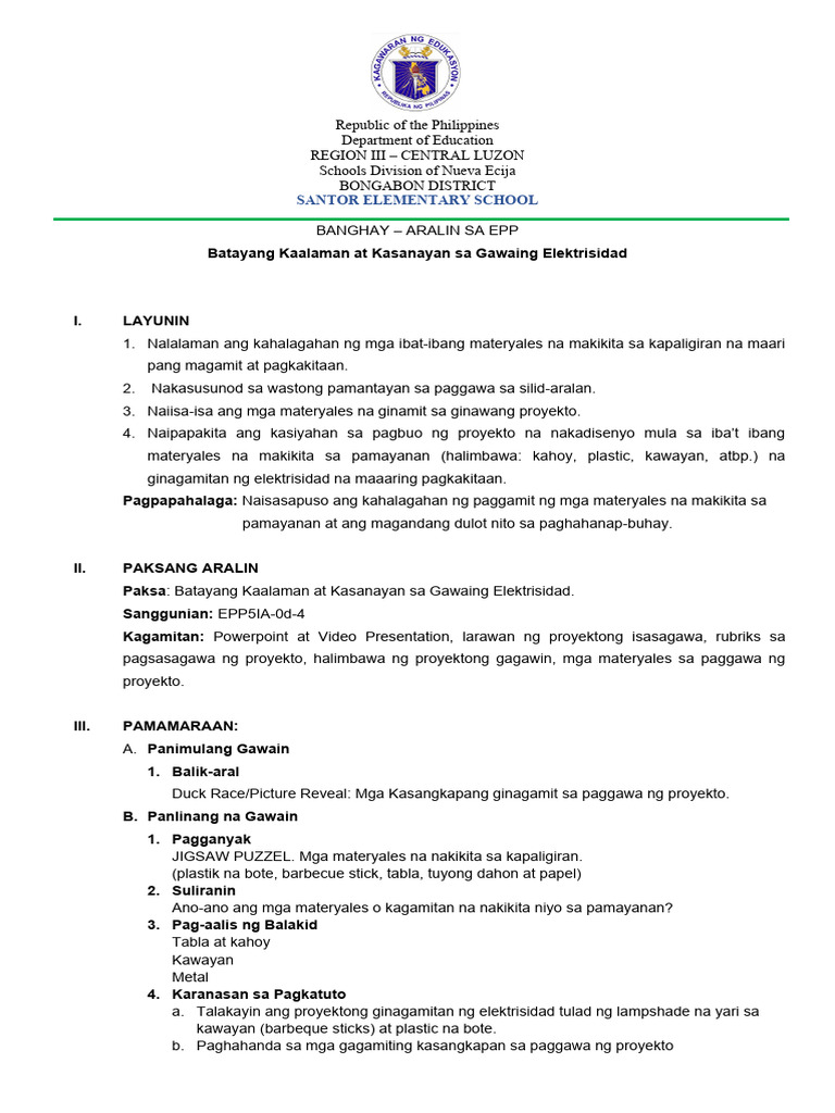 Cot - DLP - Epp 5 | PDF