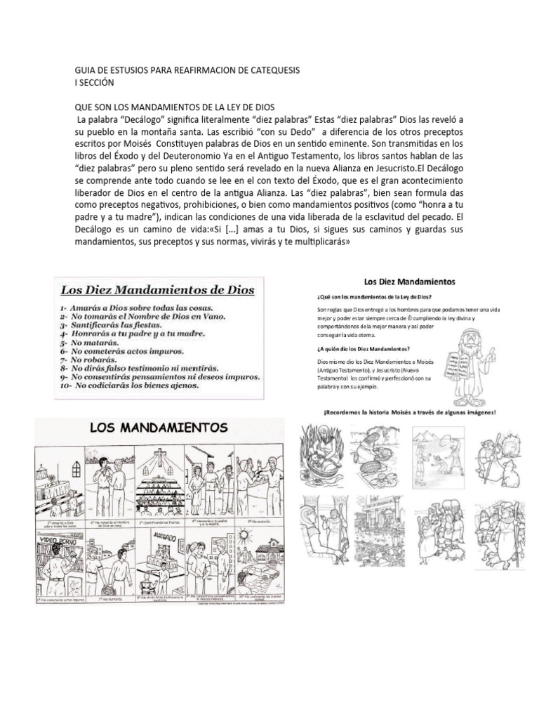 Guía de Catequesis: Mandamientos | PDF