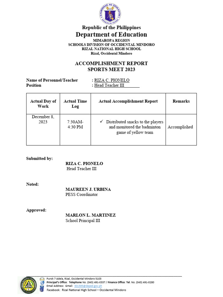 Accomplishment For Sports Meet | PDF | Cyberspace | Computing