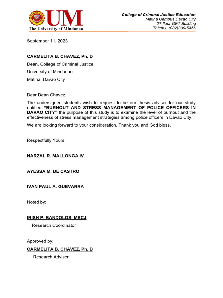 Acceptance-Letter (TO DEAN) | PDF