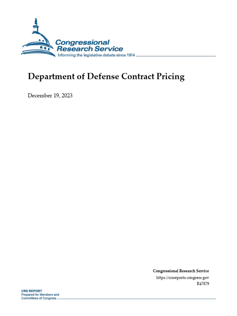 Department of Defense Contract Pricing: December 19, 2023 | PDF ...