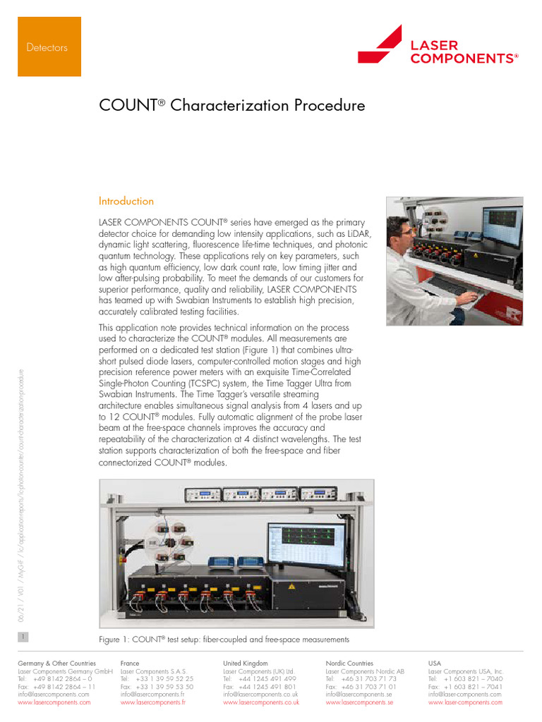 Count Characterization Procedure | PDF | Laser | Lidar