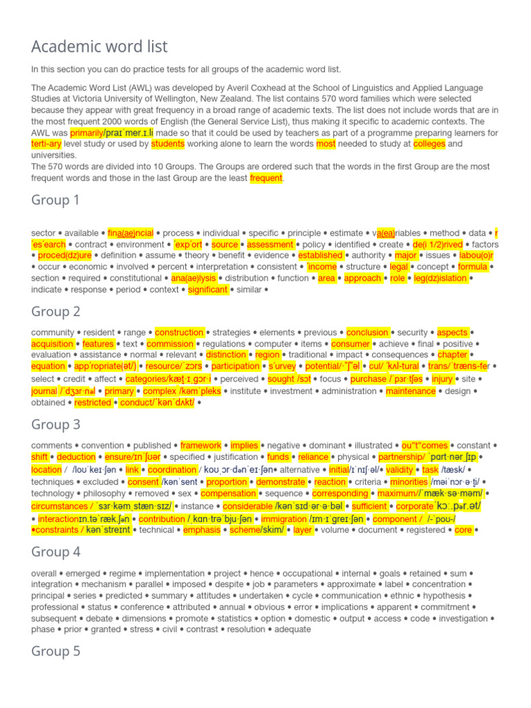 Academic Word List | PDF | Theory | Childbirth
