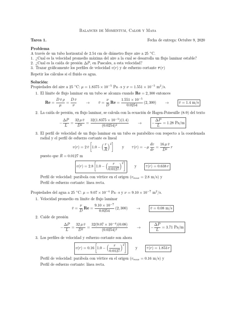 Tarea1 S | PDF | Mecánica de Medios Continuos | Física Aplicada e Interdisciplinaria