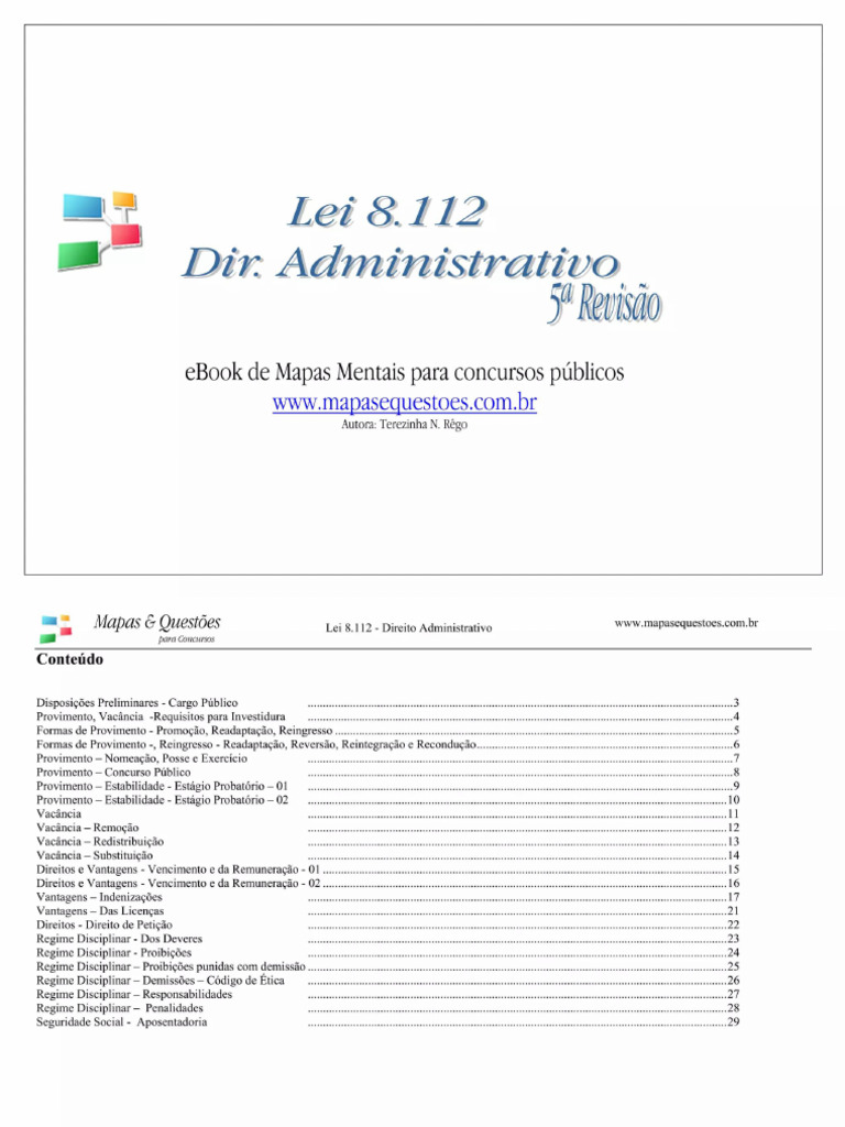 Mapa Mental Lei 8112 | PDF