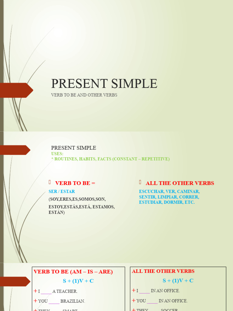 Present Simple | PDF | Human Communication | Linguistics