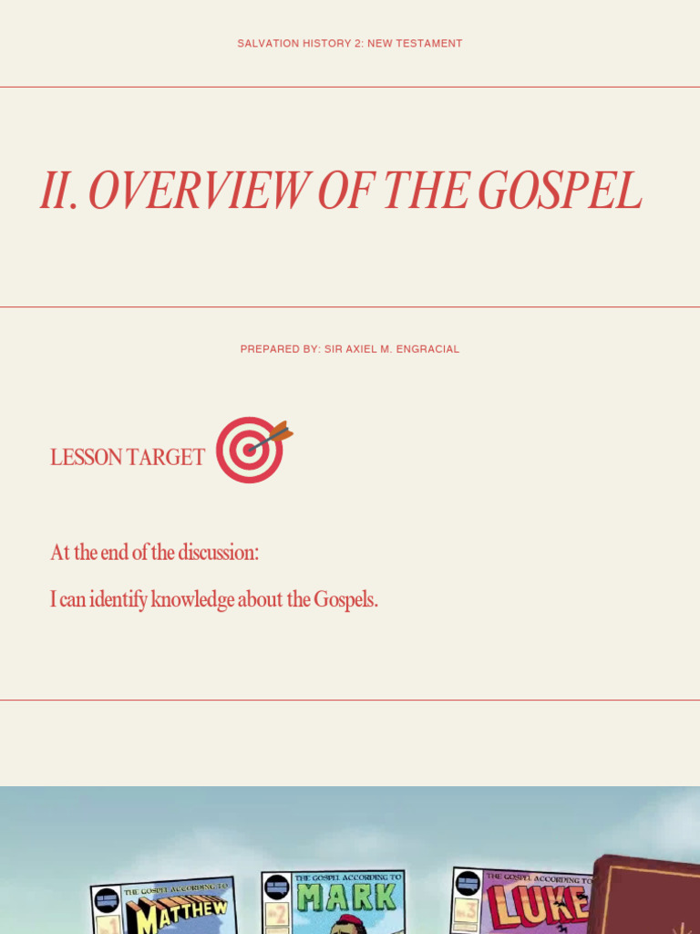 Overview of The Gospel | PDF | Jesus | Gospels