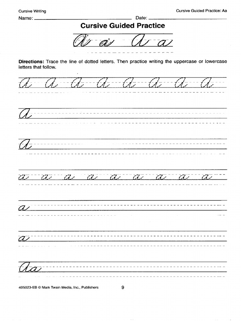 Aaa Cursive 300 Copies | PDF