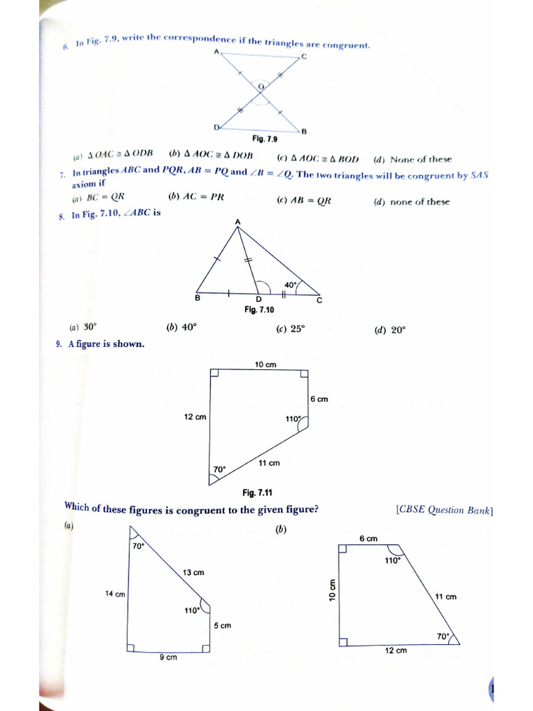 Extra Questions in Triangles | PDF