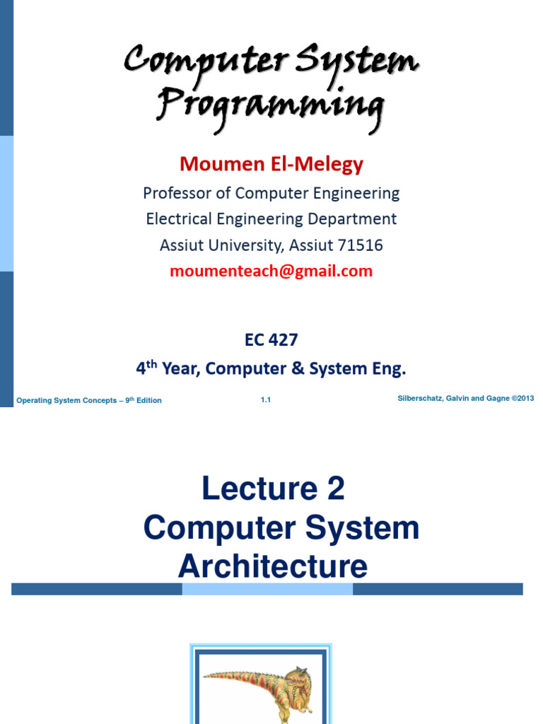 Lecture 2 | PDF | Computer Data Storage | Operating System