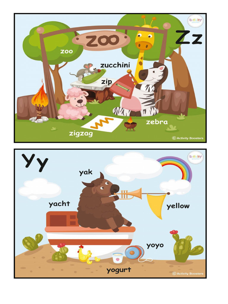 A - Z Picture Words Flash Cards | PDF