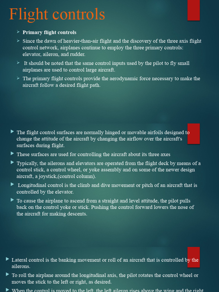 Flight Controls | PDF | Flight Control Surfaces | Flap (Aeronautics)