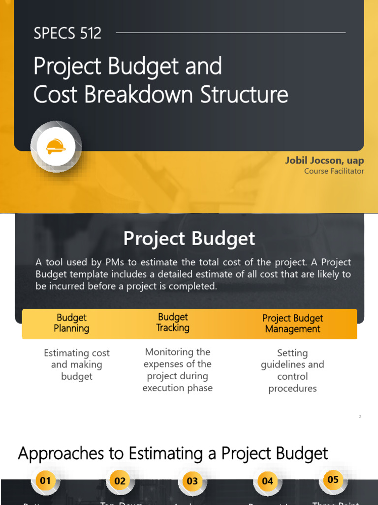 4 Project Budget and Cost Breakdown Structure | PDF | Cost | Economies