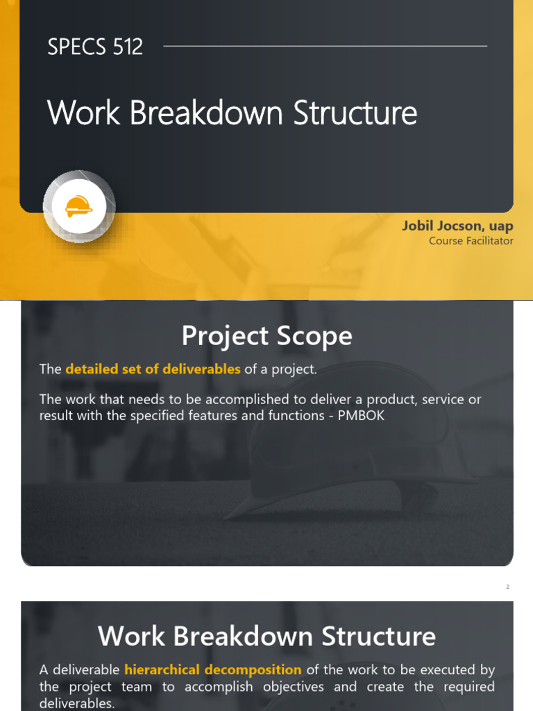 3 Work Breakdown Structure 1 | PDF | Information Technology Management | Project Management