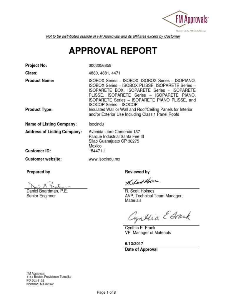 FM Aproval Report | PDF | Fire Sprinkler System | Combustion