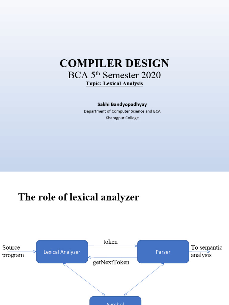 Compiler Design Lexical Analysis | PDF | Computing | Software Engineering