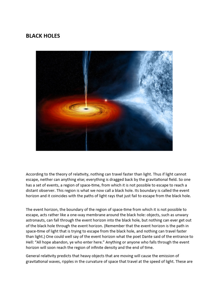 Understanding Black Holes and Gravitational Waves | PDF | Black Hole ...