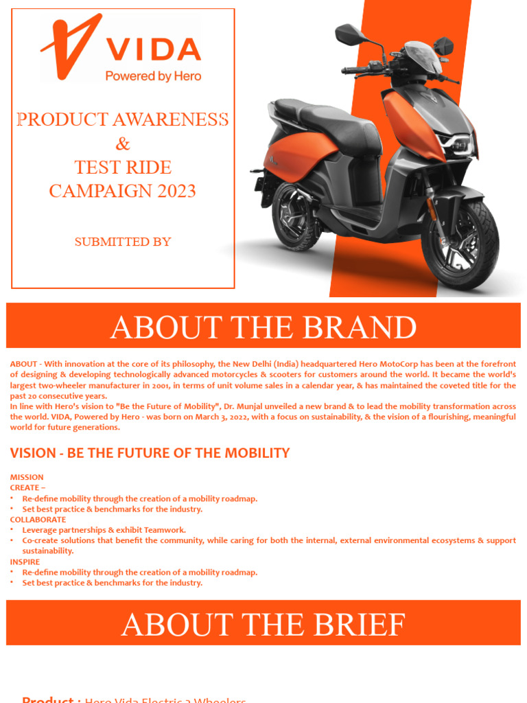 Hero Vida Electric 2-Wheeler Campaign 2023 | PDF | Brand