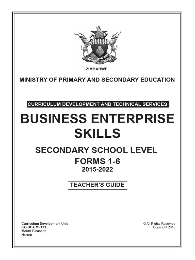 Business and Enterprise Skills Forms 1-6 | PDF | Learning | Curriculum