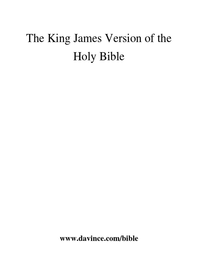 KJBIBLE | PDF | King James Version | Old Testament
