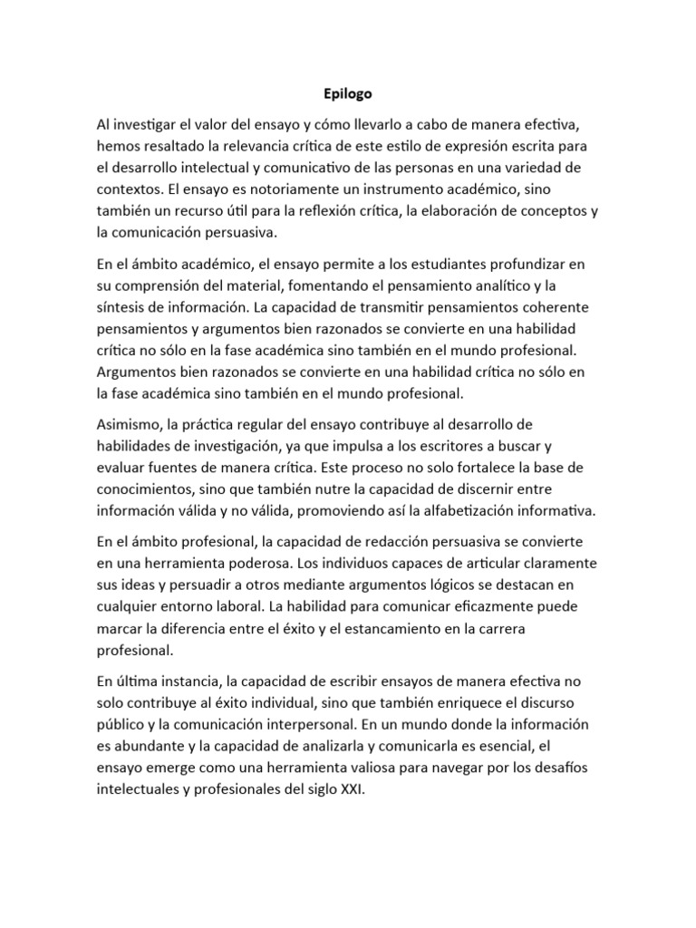 Epilogo | PDF