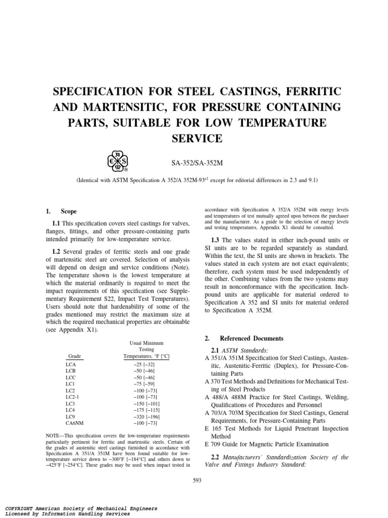 Sa 352 | PDF | Heat Treating | Steel