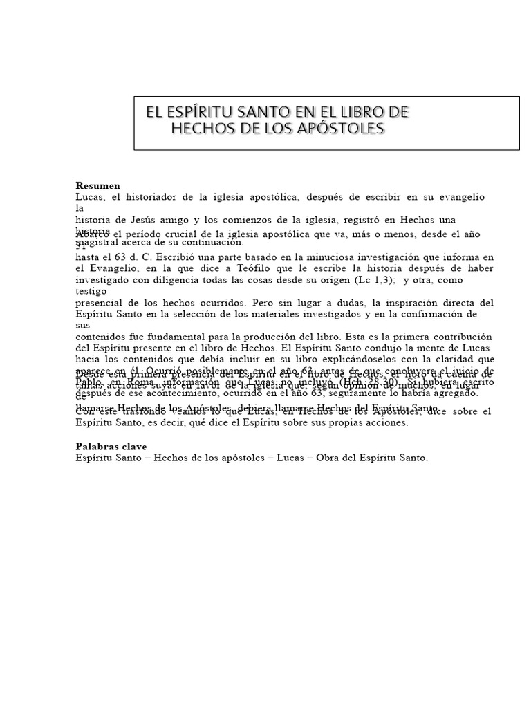 El Espiritu Santo | PDF | espíritu Santo | Jesús