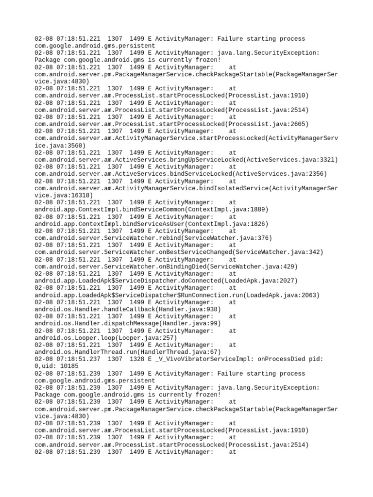 Log | PDF | Java (Programming Language) | Android (Operating System)