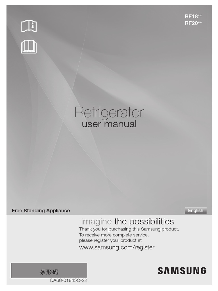 Samsung Refrigerator User Manual | PDF | Refrigerator | Ac Power Plugs ...