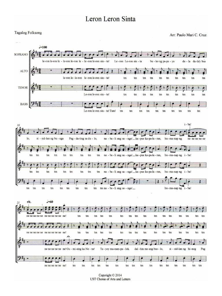 Leron Leon Sinta SATB | PDF