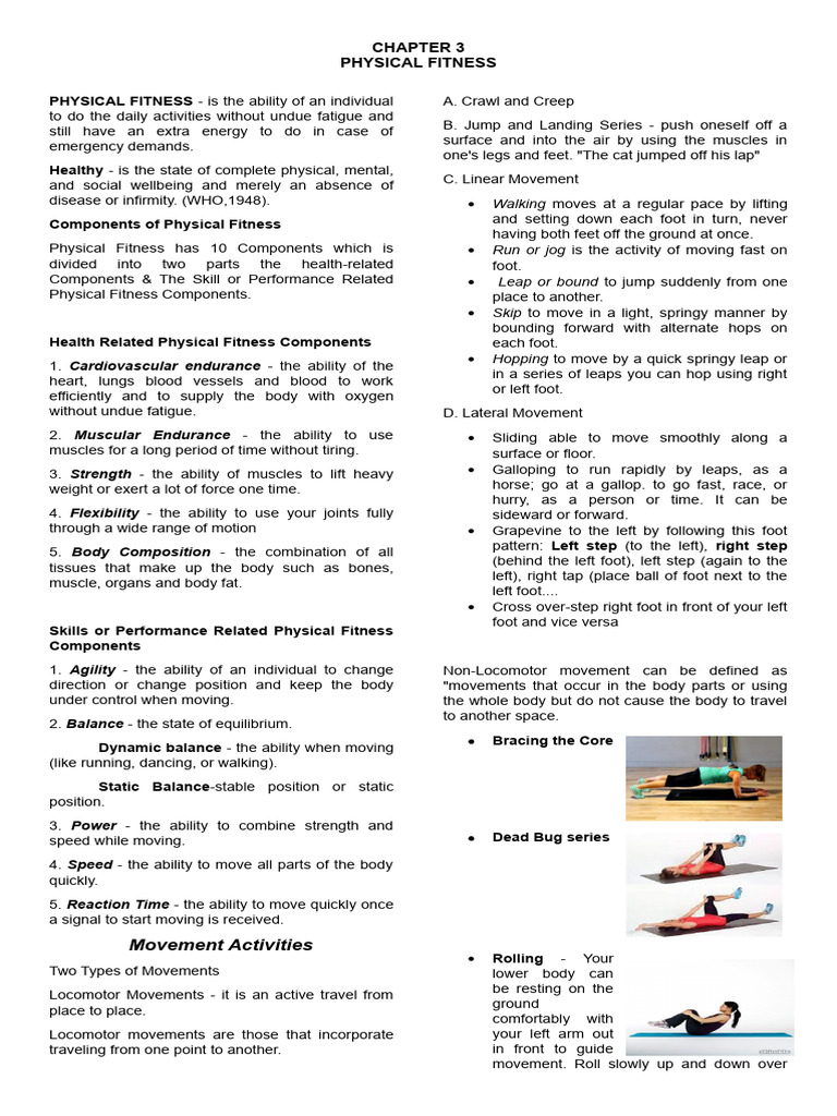 Chapter 3 Physical Fitness | PDF | Physical Fitness | Flexibility (Anatomy)