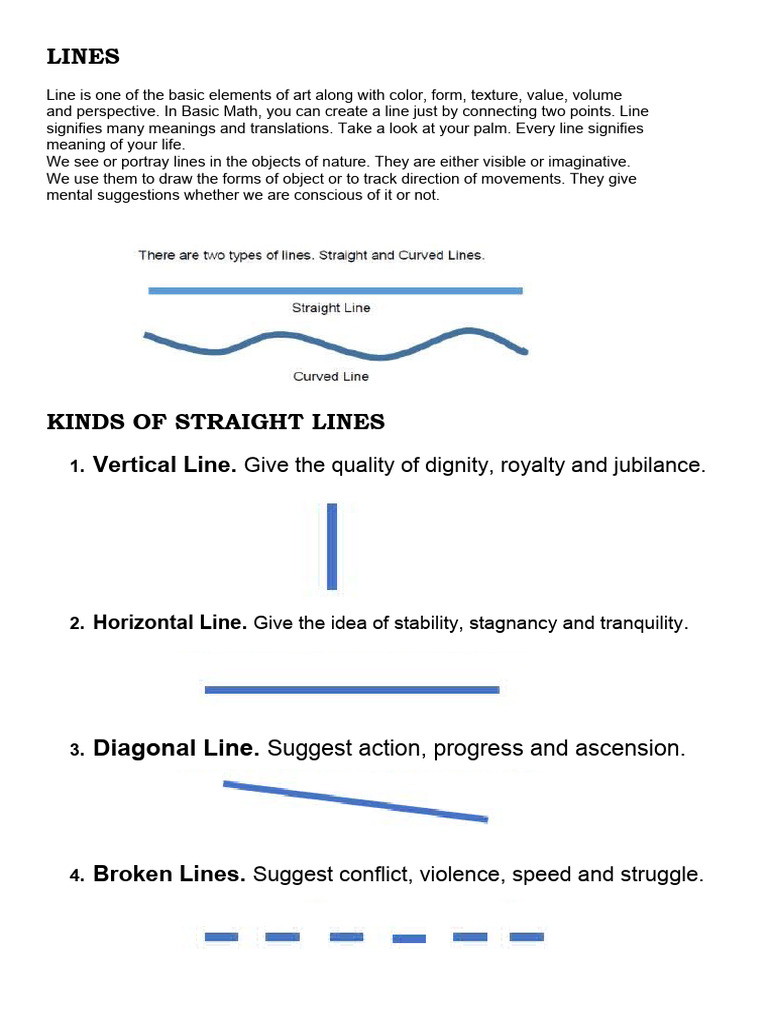 KINDS OF STRAIGHT LINES Tarpapel | PDF