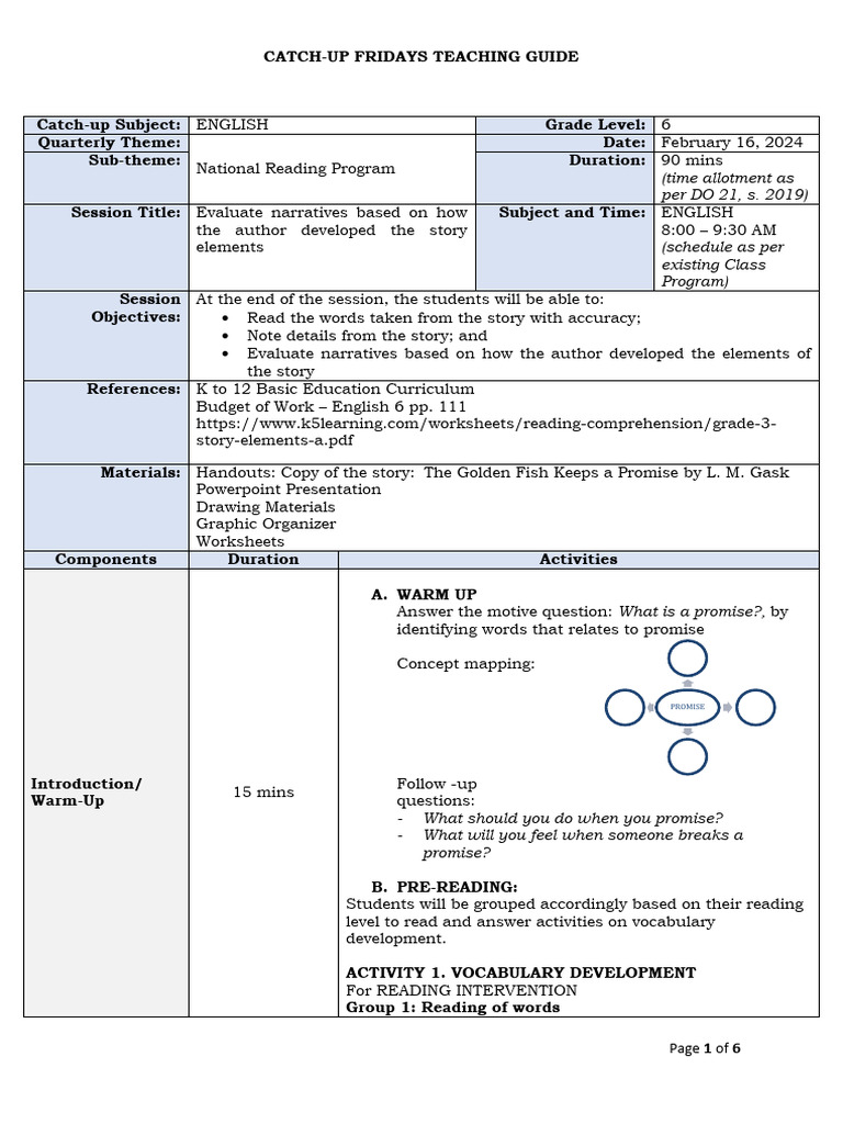 Grade6 Eng Reading Catch Up Friday Pdf