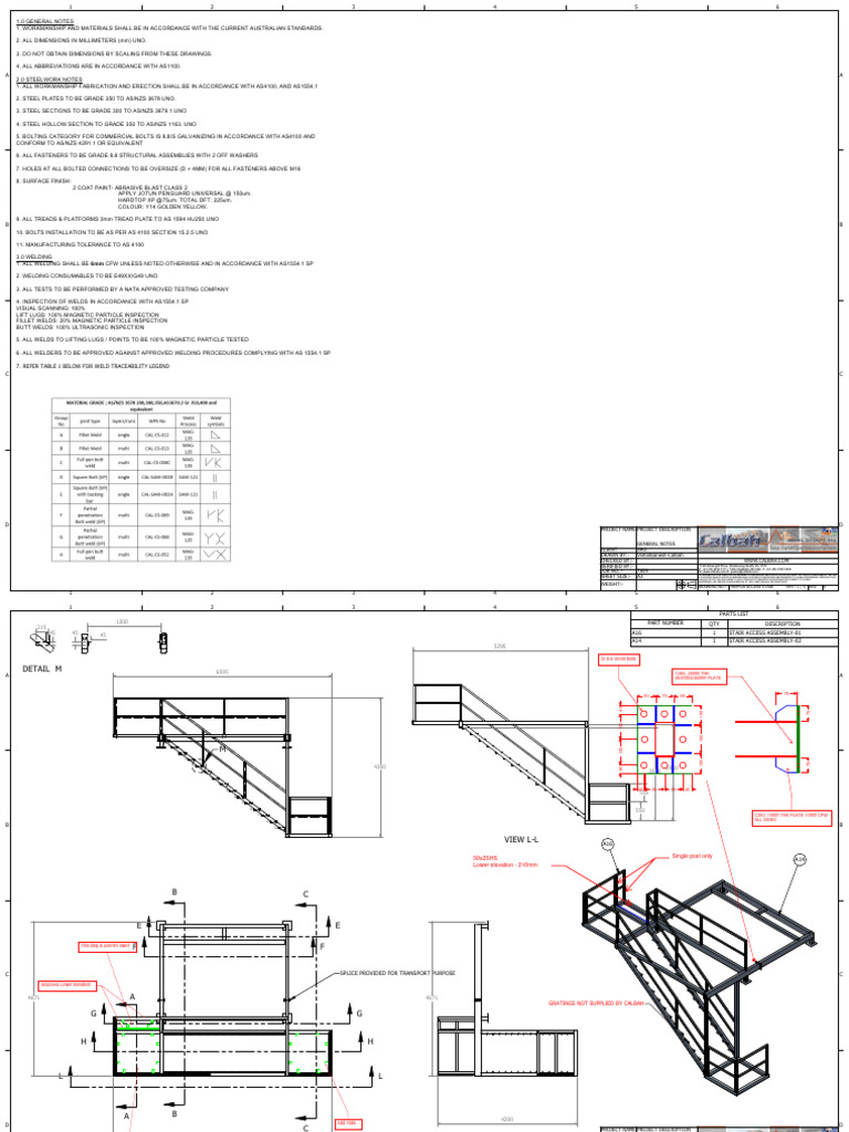 7859-Ga Access Stair - Rev A | PDF | Screw | Welding