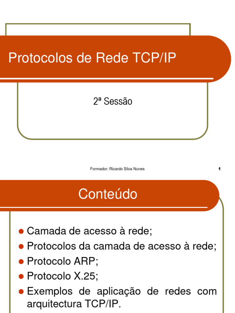Protocolos de Rede - Sessão2 | PDF | Rede de computadores | Suíte de ...
