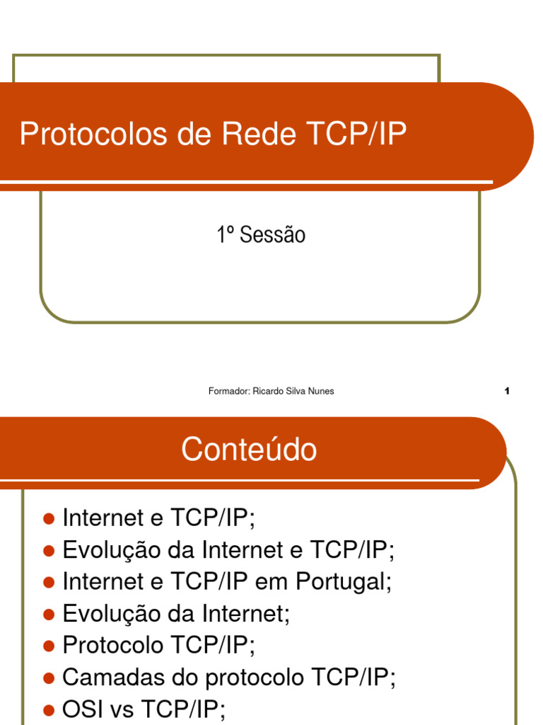 Protocolos de Rede TCP/IP e Evolução | PDF | Internet | Suíte de ...