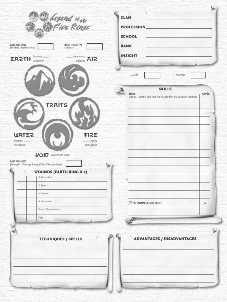 2nd Edition - LARP Character Sheet | PDF
