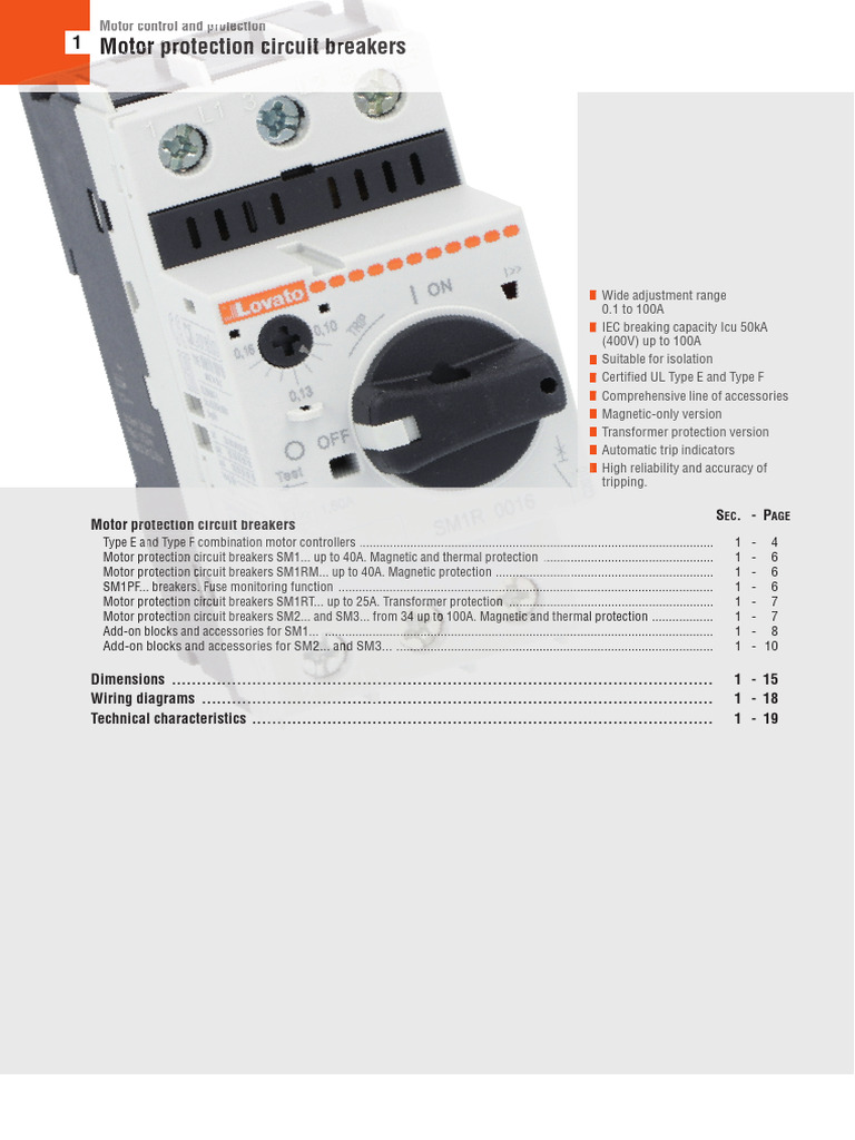 01 - Motor Protection Circuit Breakers | PDF | Fuse (Electrical ...