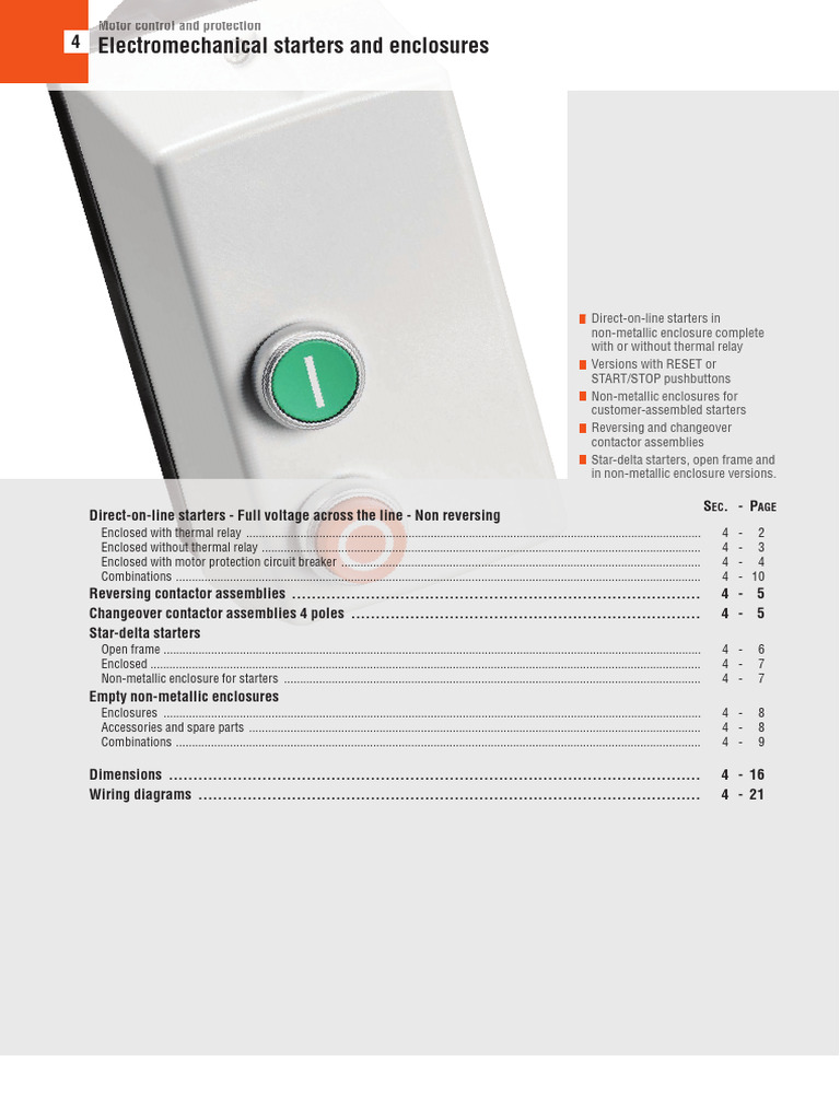 04 - Electromechanical Starters and Enclosures | PDF | Relay ...